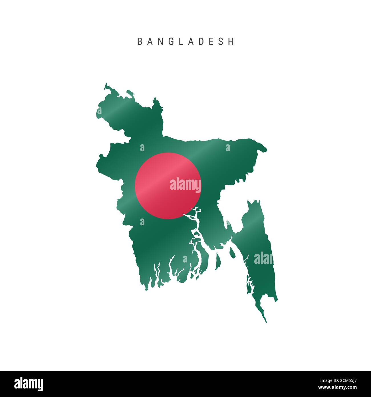 Detailed waving flag map of Bangladesh. map with masked flag Stock ...