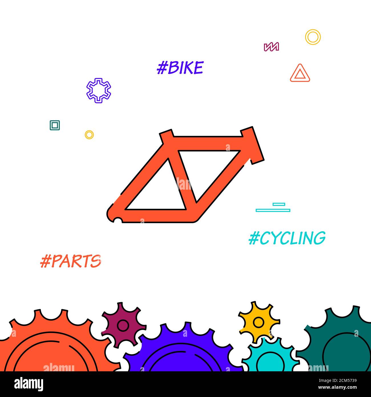 Bicycle frame filled line icon, simple illustration, related bottom ...