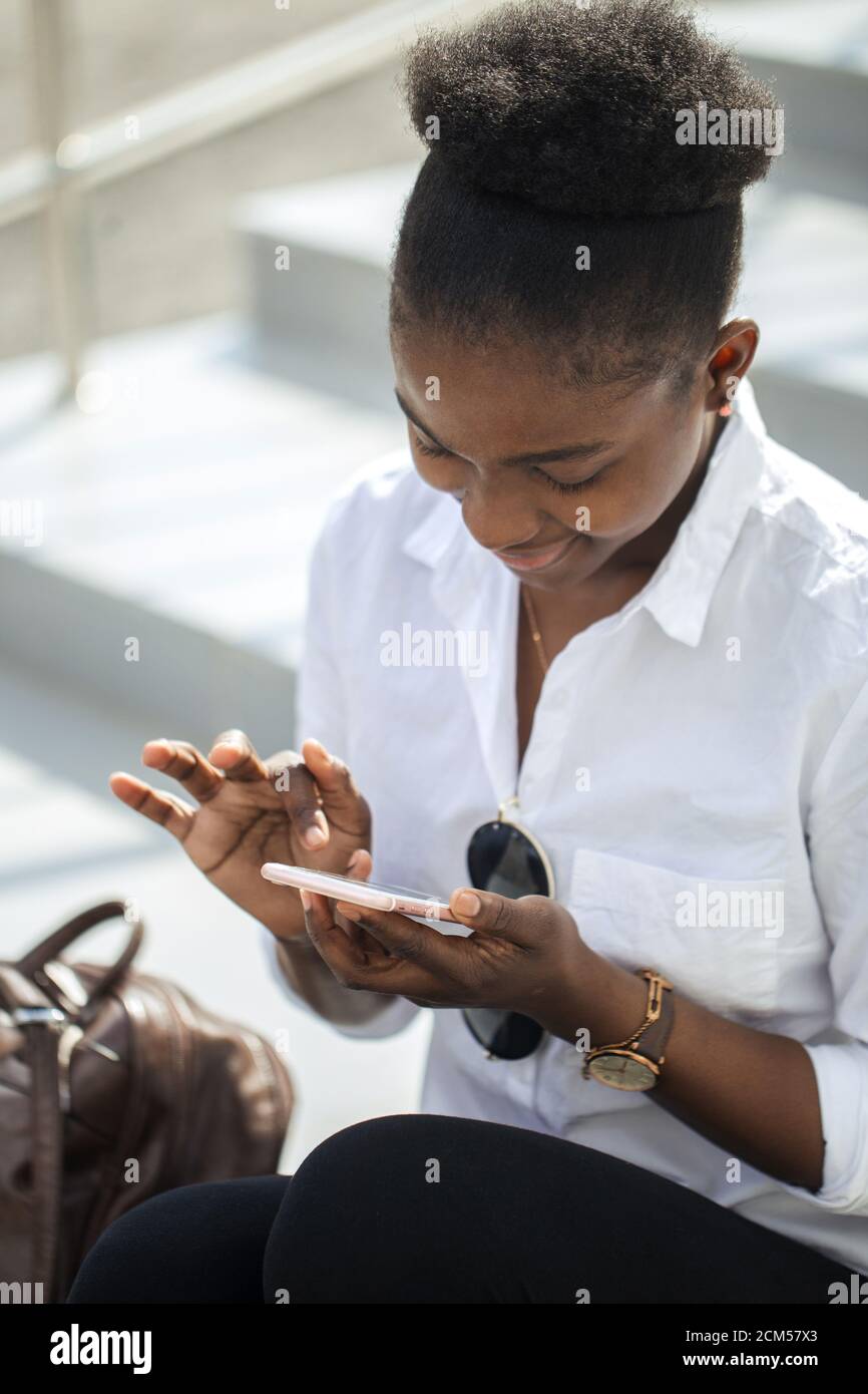 Chilling in stairs hi-res stock photography and images - Alamy