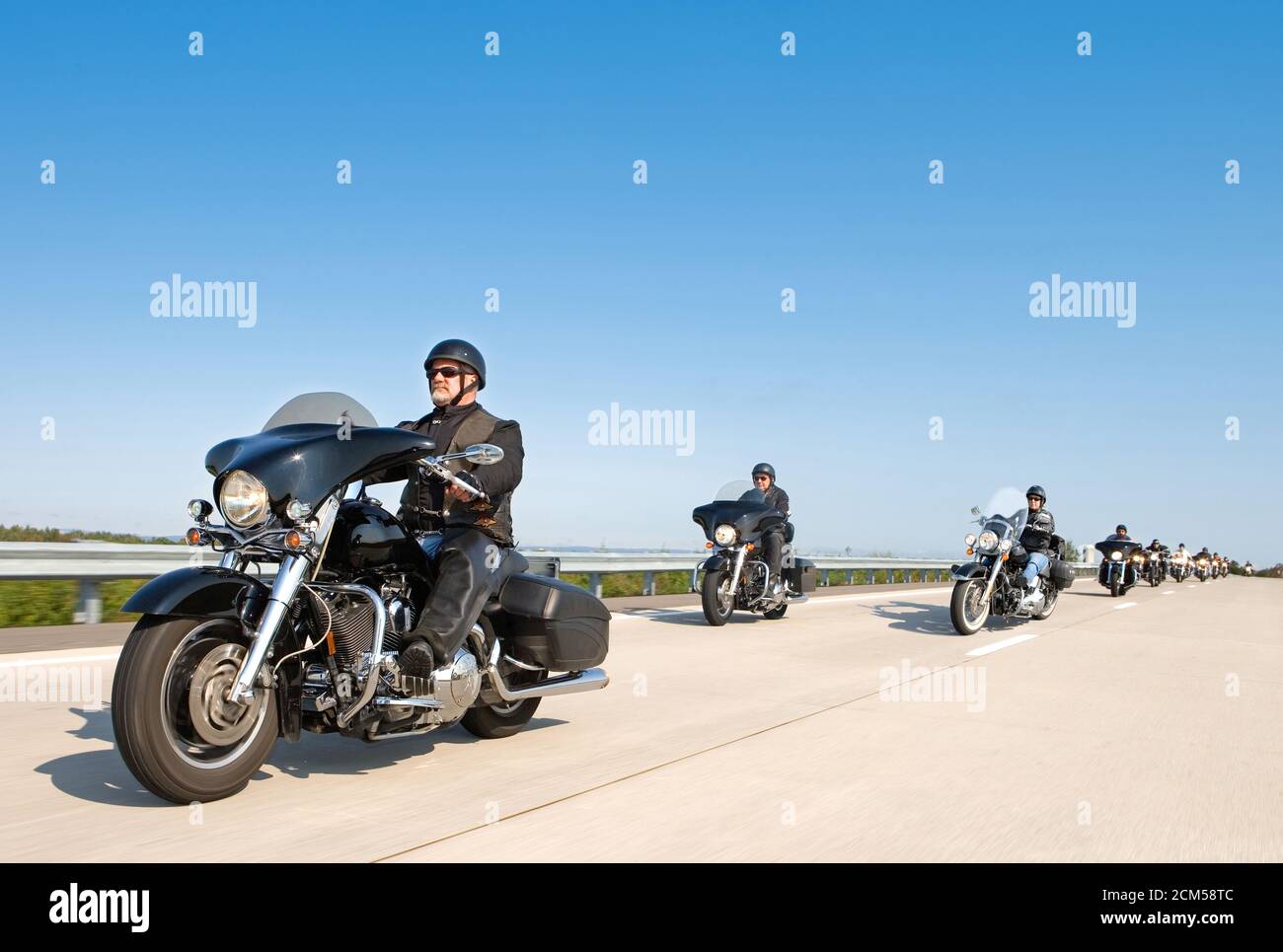 Motorcycle club on the ride Stock Photo - Alamy