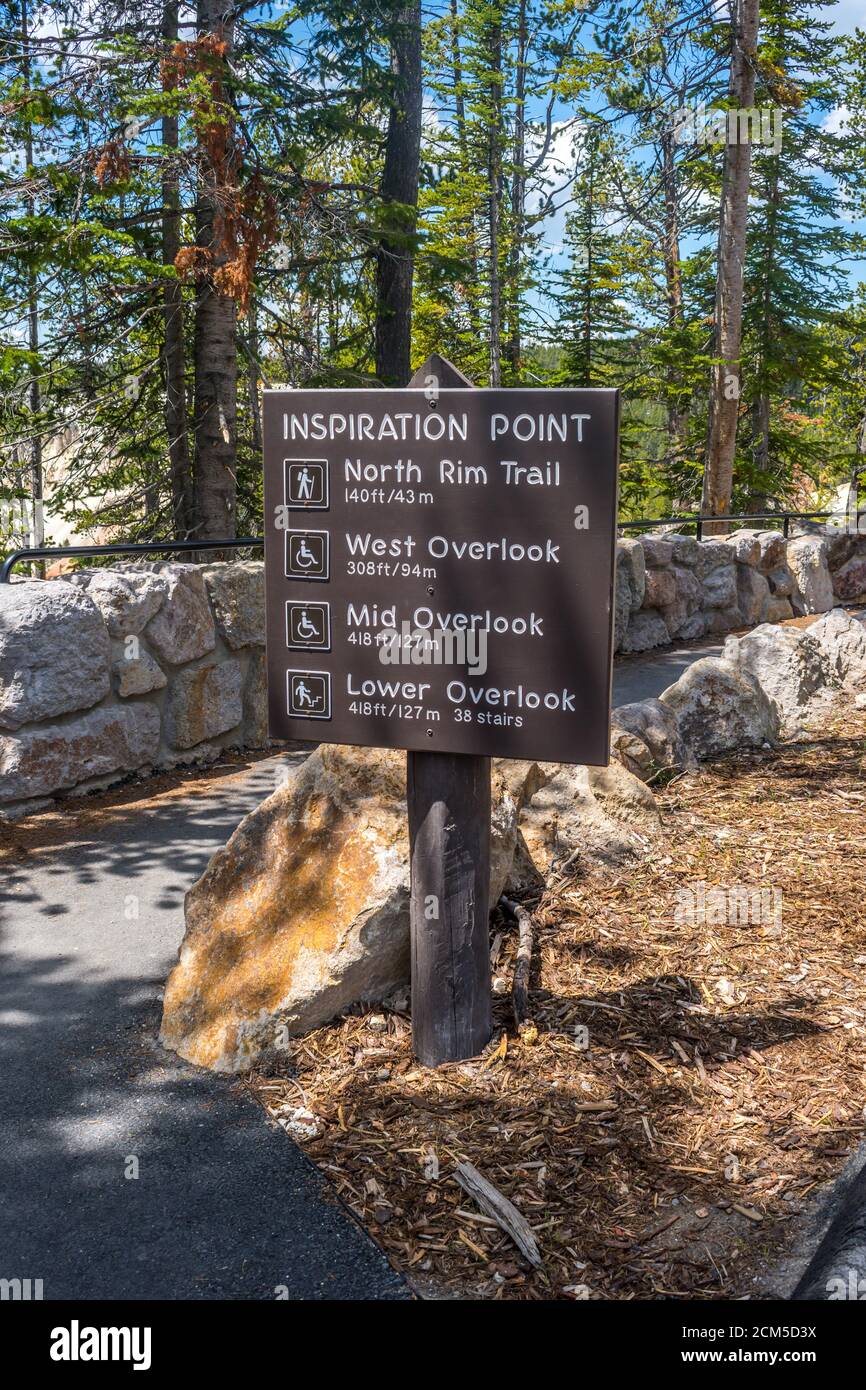 Inspiration point yellowstone hi-res stock photography and images - Alamy