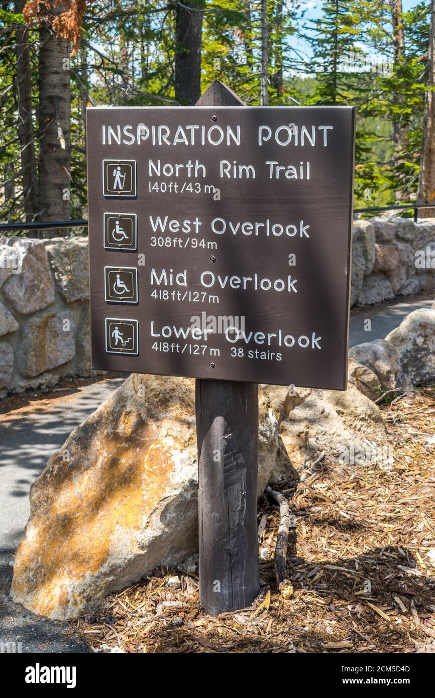 Inspiration point yellowstone hi-res stock photography and images - Alamy