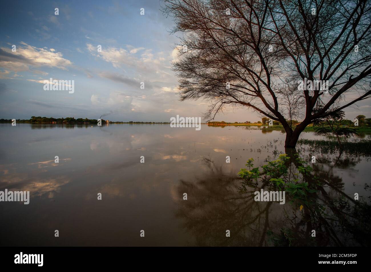 Godavari river at the site of Jayakwadi village in Paithan taluka of ...