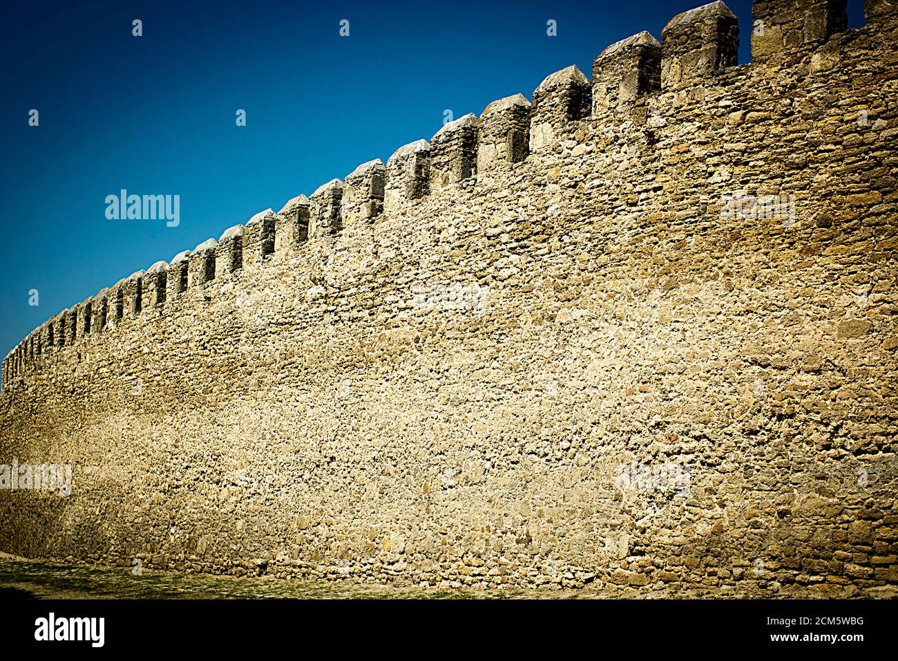 Old fortress wall in an ancient medieval castle Stock Photo - Alamy
