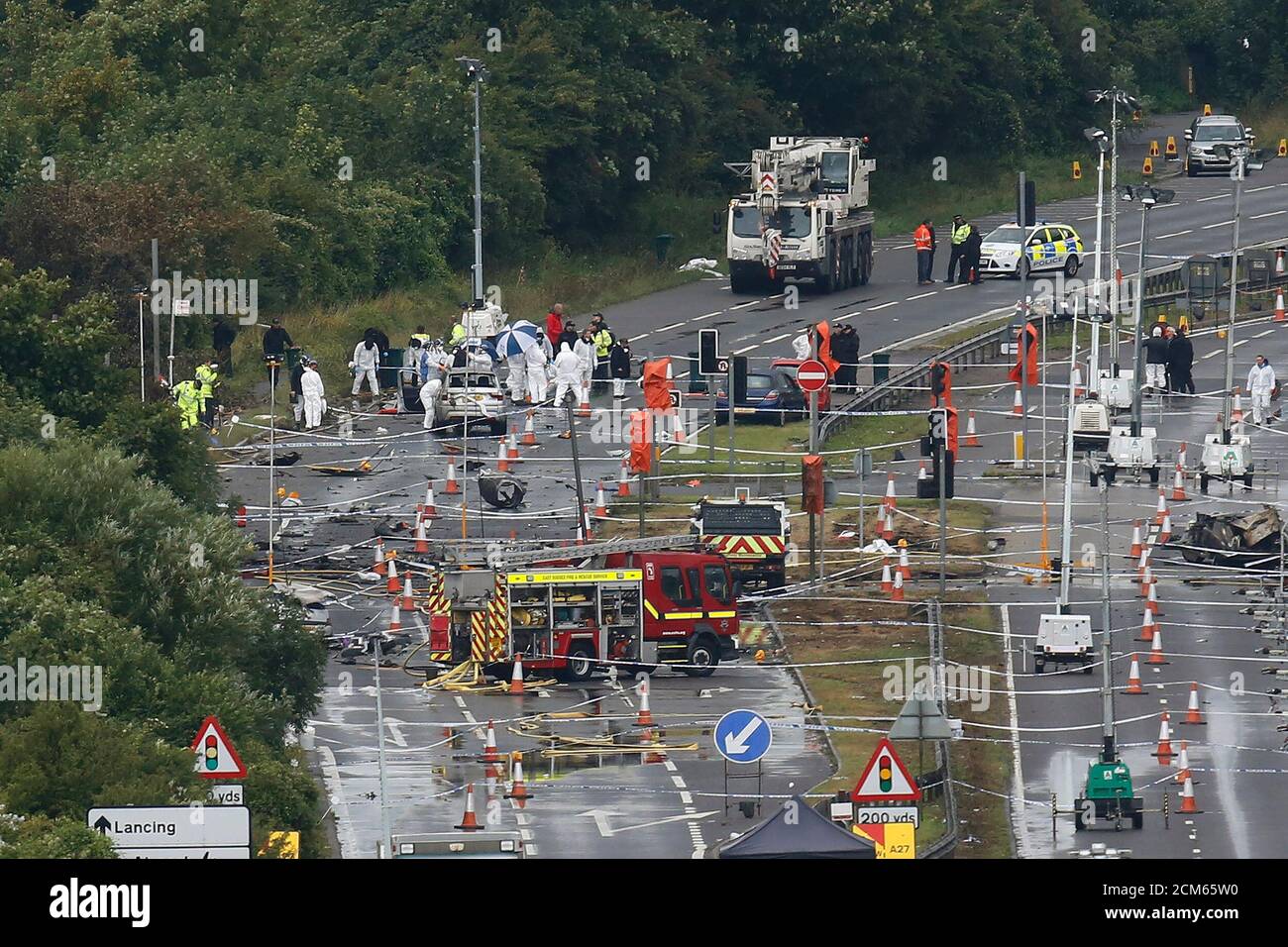Shoreham plane crash hi-res stock photography and images - Alamy