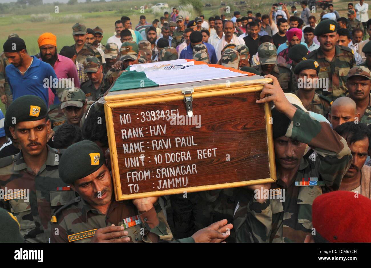 Indian Army Soldiers Carry Body High Resolution Stock Photography and ...