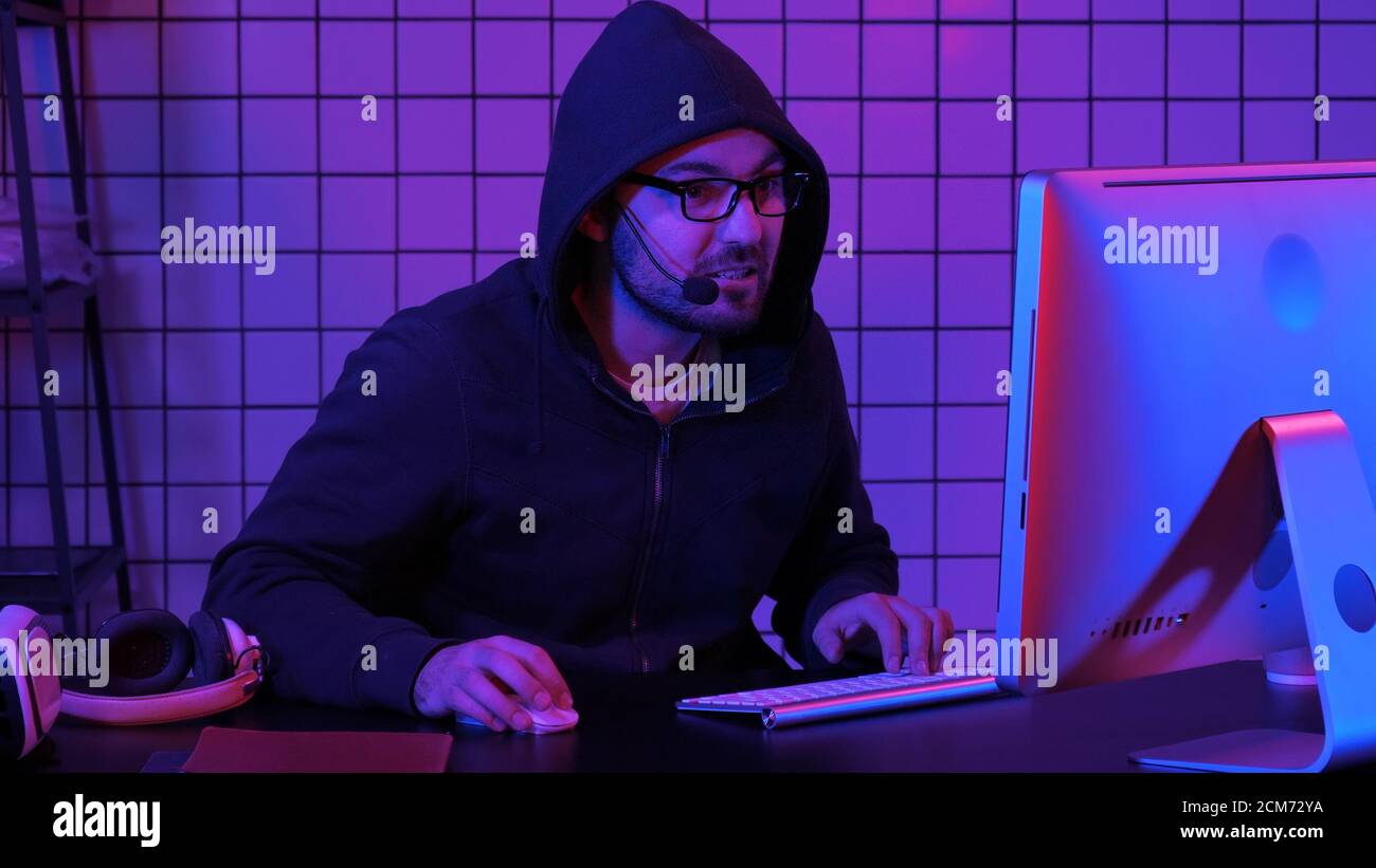 Angry excited young bearded man hi-res stock photography and images - Alamy