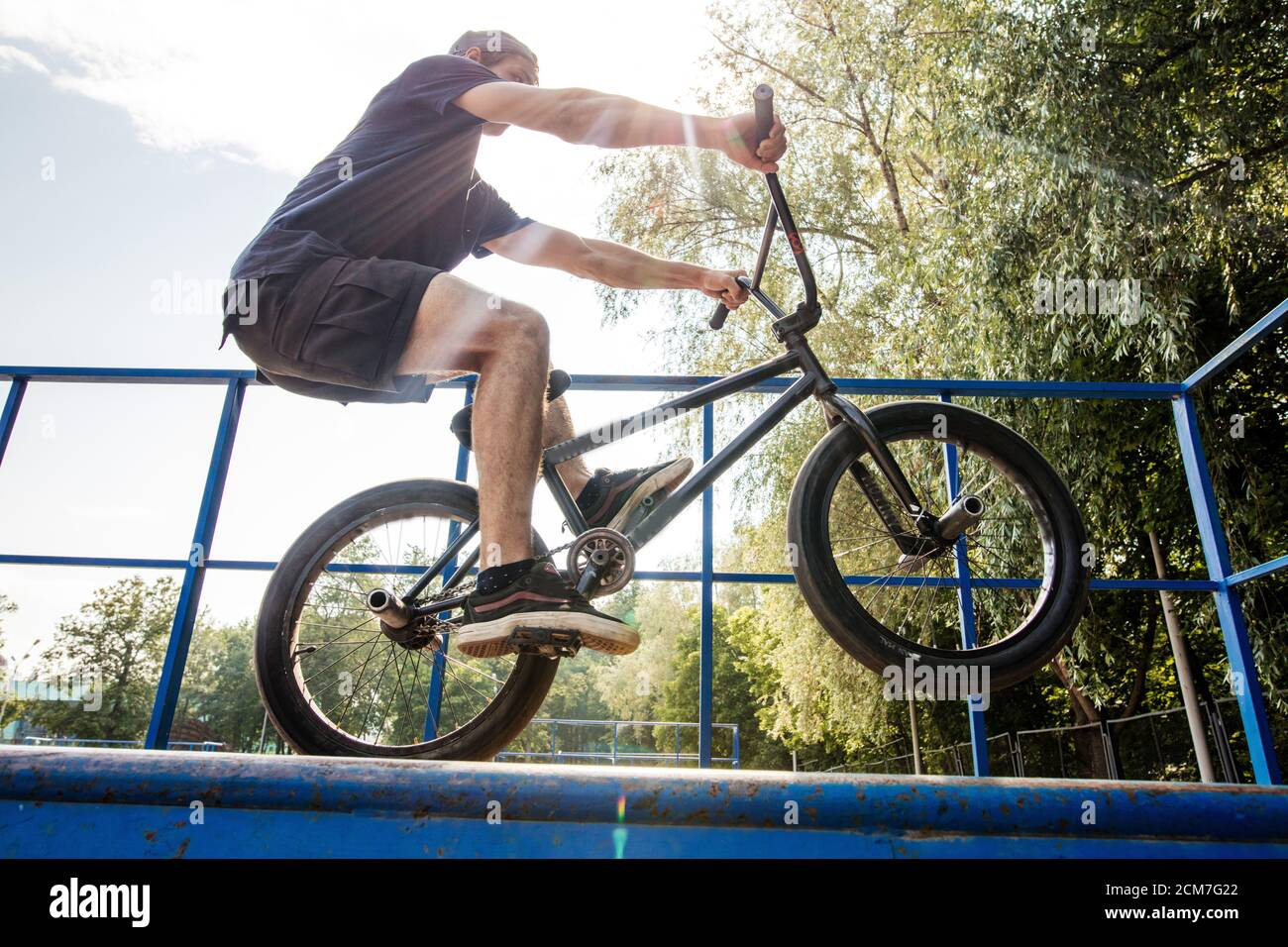 Kid on bmx bike hi-res stock photography and images - Alamy