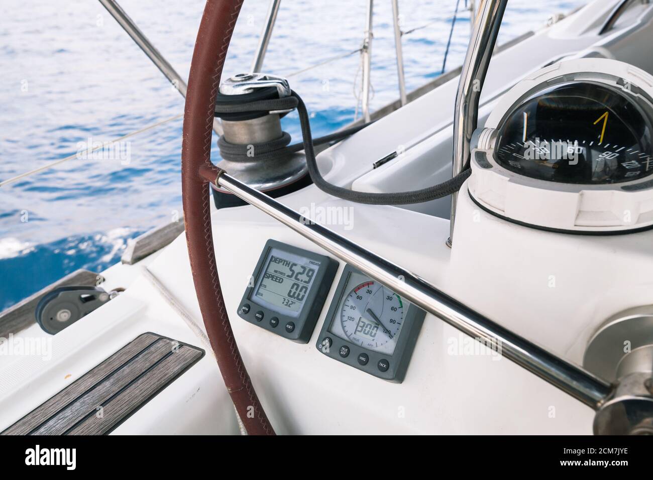 Sailing yacht navication equipment, control panel indicators and ...