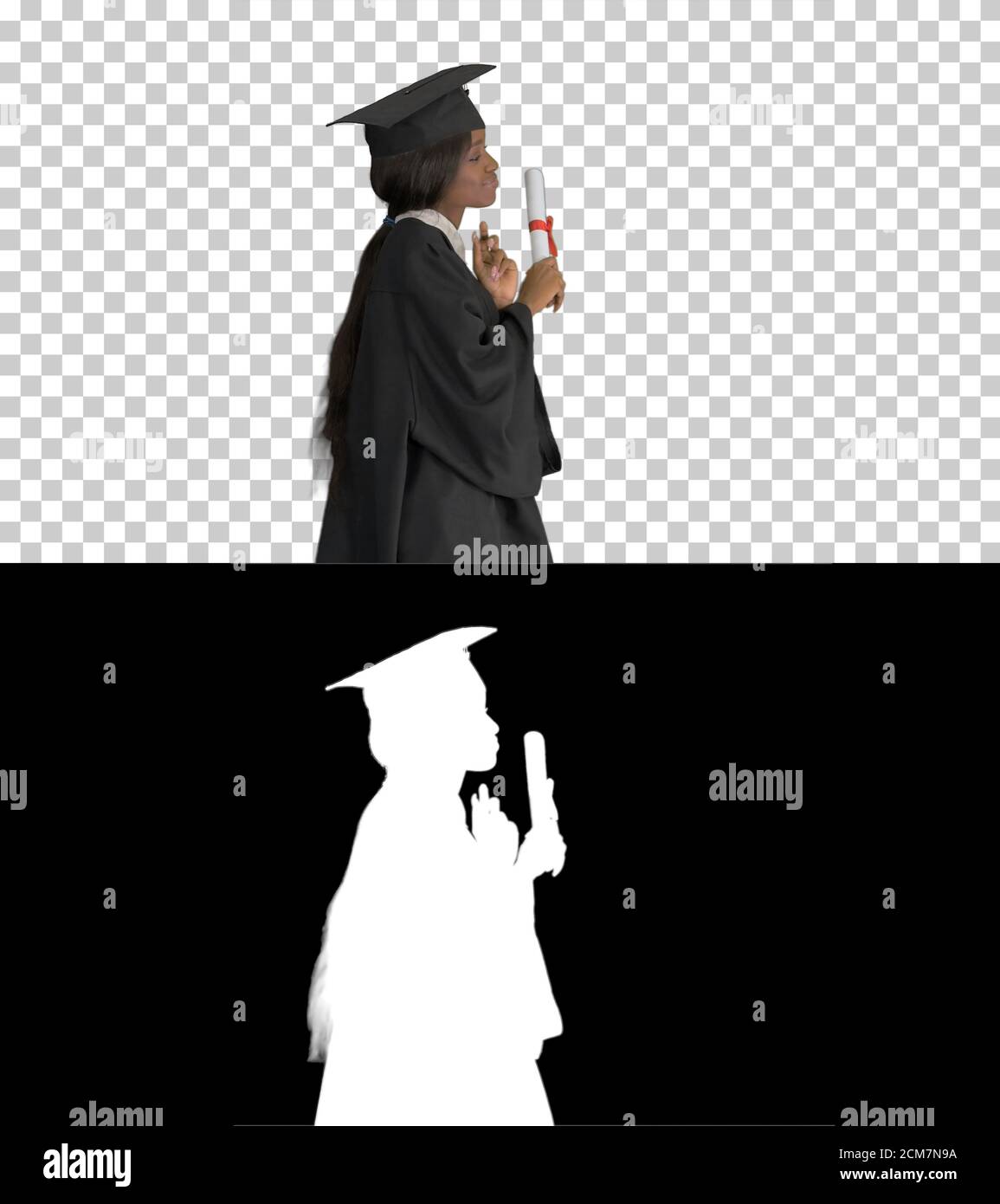 Happy African American female graduate dancing with her diploma Stock ...