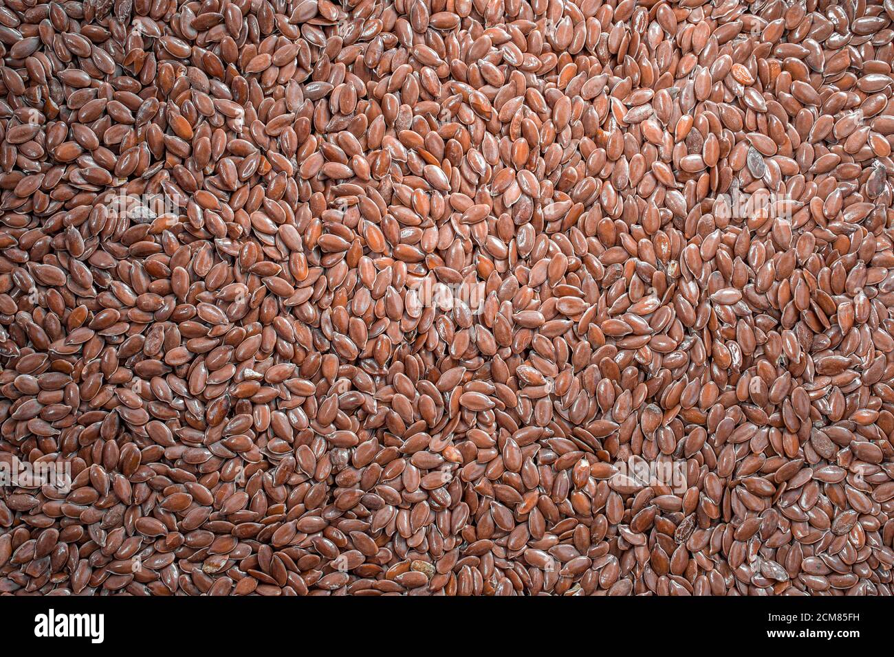 Brown flax seeds, background texture. macro Close-up, top view Stock ...