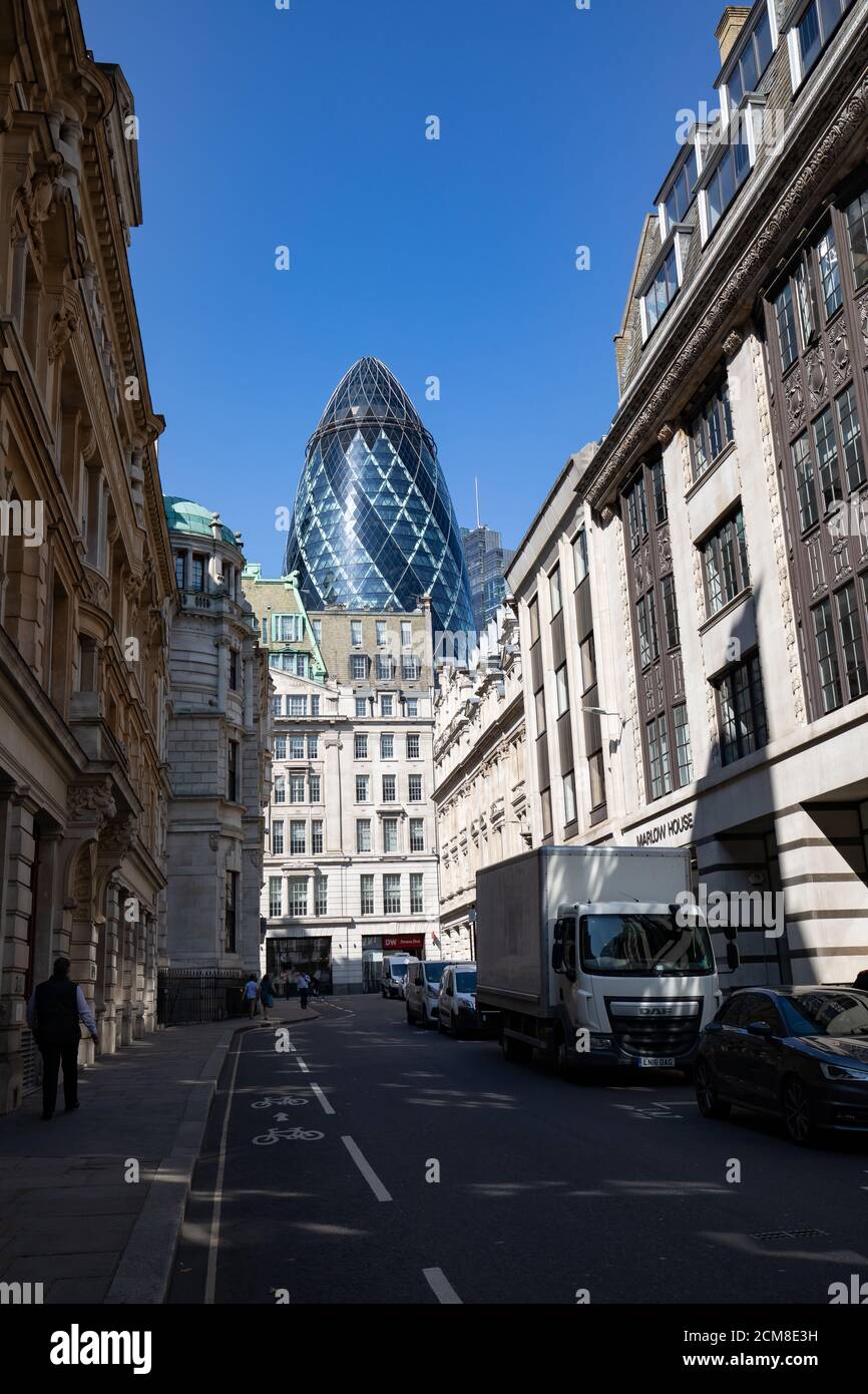 A view of the Gherkin building n London, UK Stock Photo - Alamy