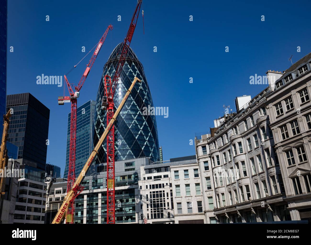 A view of the Gherkin building n London, UK Stock Photo - Alamy