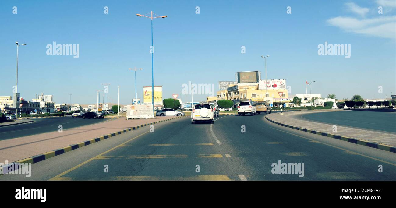 Oman to Nizwa city highway road travel. Muscat, Oman : 24-09-2020 Stock ...
