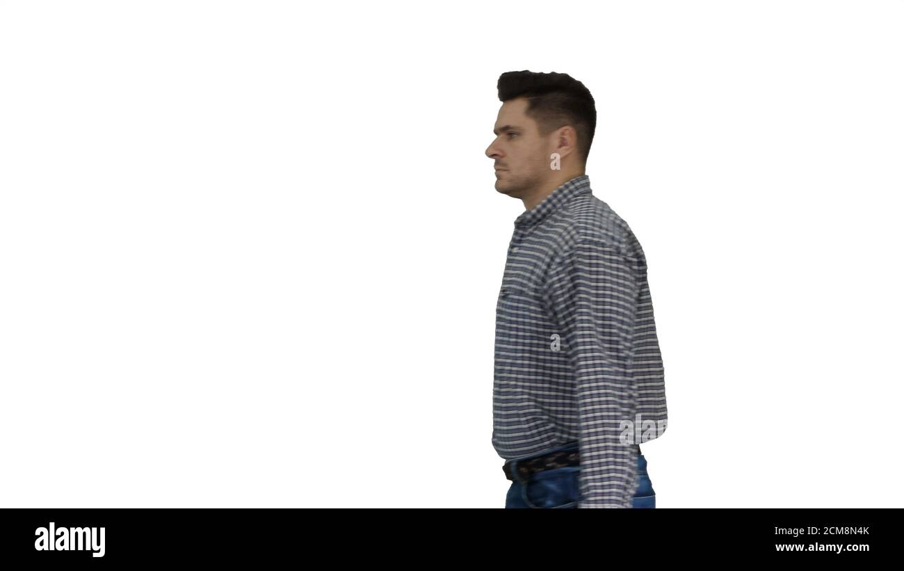 Professional repairman concept handyman walking hi-res stock ...