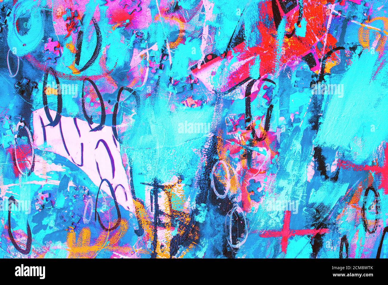 Hand drawn modern Multi Colored mixed media art canvas Stock Photo - Alamy