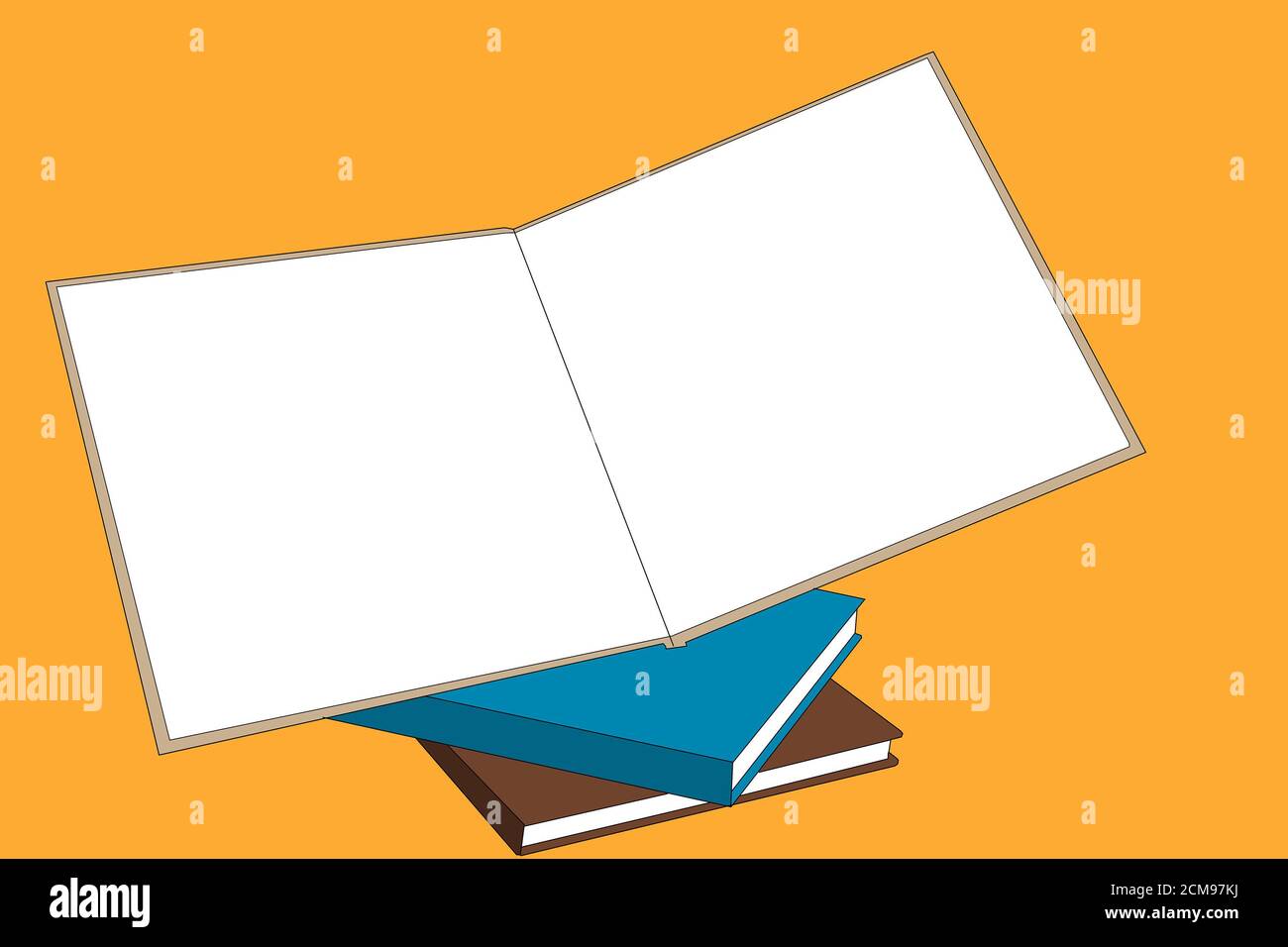 Open book. Study and knowledge, library and education, science and ...