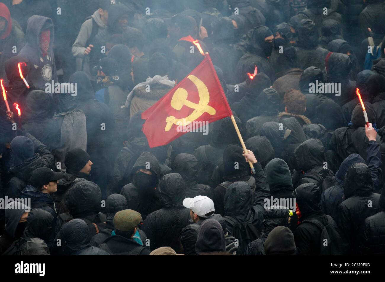 Flag of the french communist party hi-res stock photography and images ...