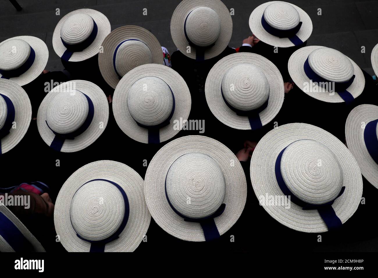 School boater hats hi-res stock photography and images - Alamy