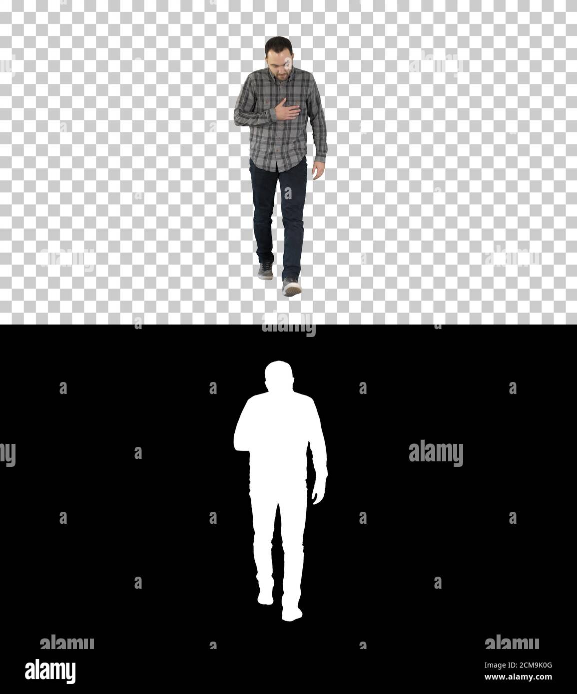 Exhausted man chroma green background hi-res stock photography and ...