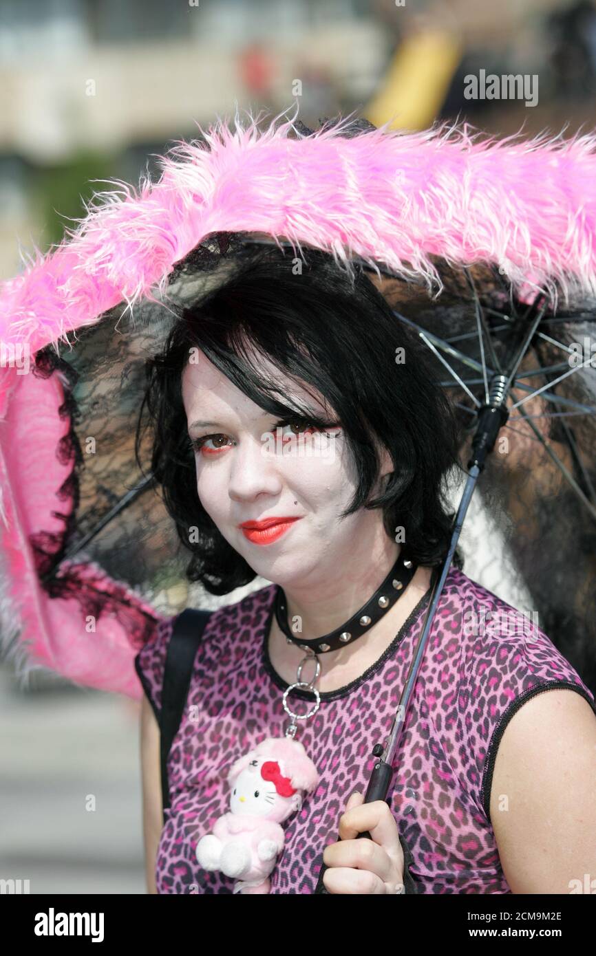 Gothic woman wave gothic festival hi-res stock photography and images ...