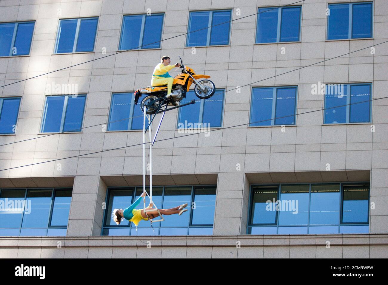 High-wire troupe Sister Wisdom Stock Photo - Alamy