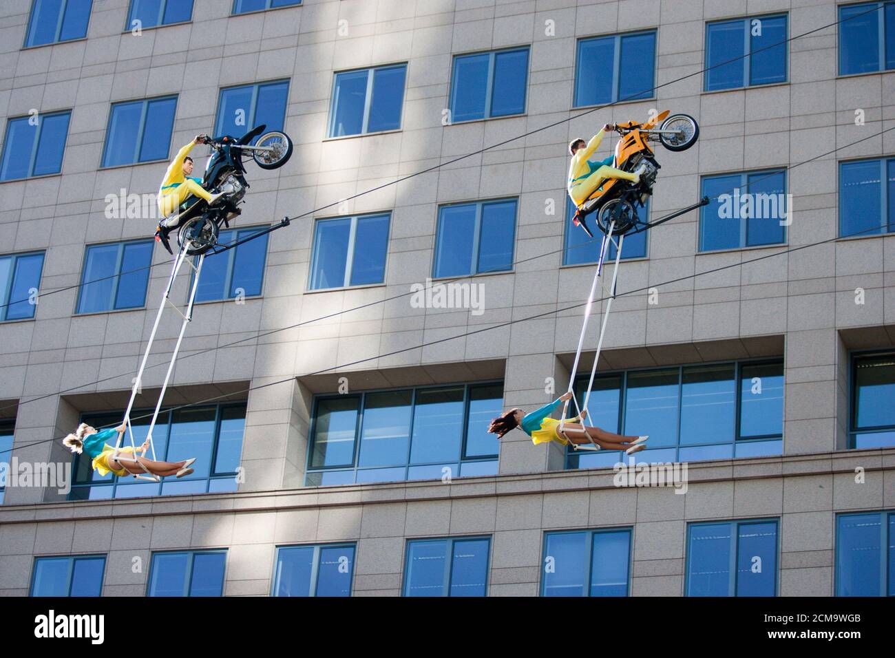High-wire troupe Sister Wisdom Stock Photo - Alamy