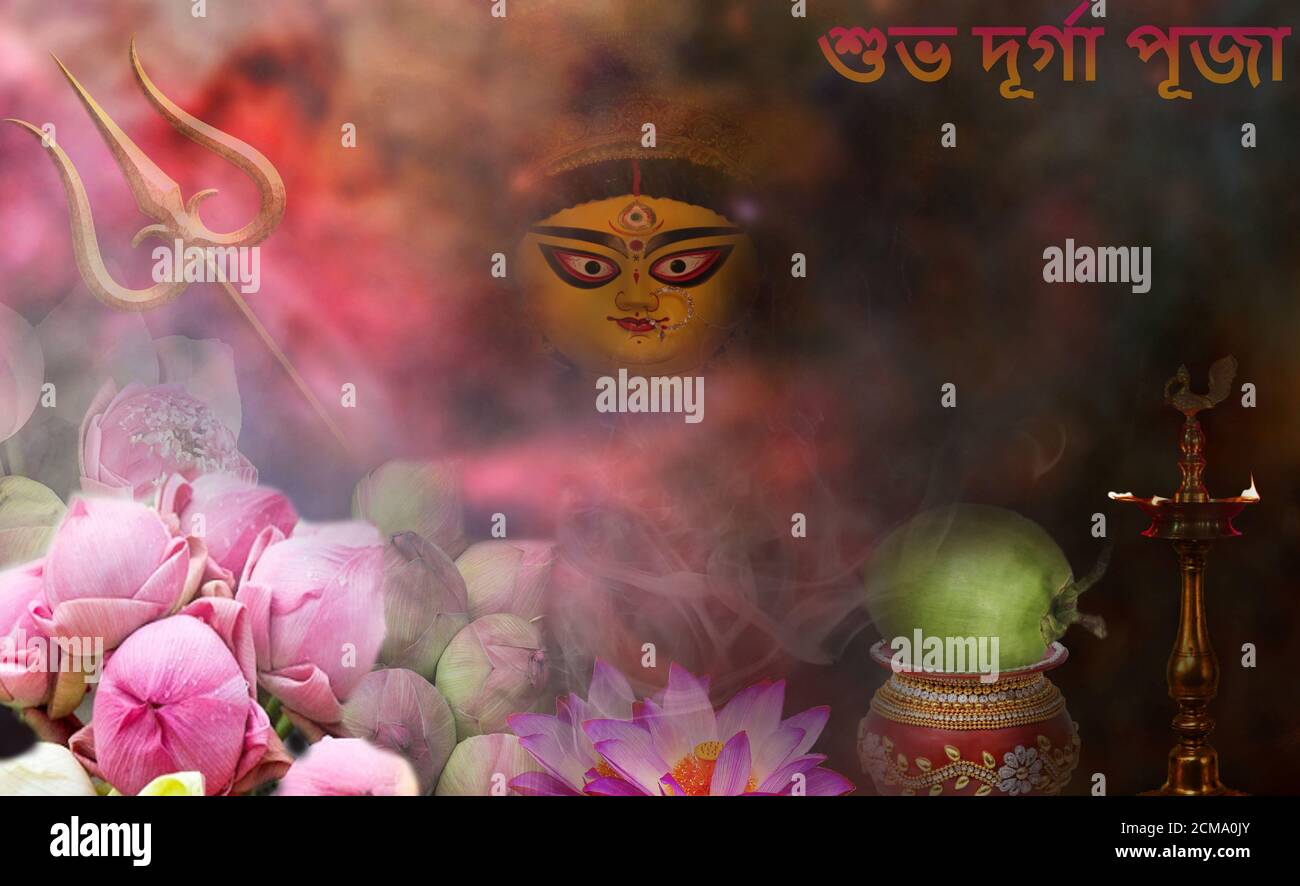 happy Durga puja advertisement, Kolkata durga puja, Navaratri, Dussehra ...
