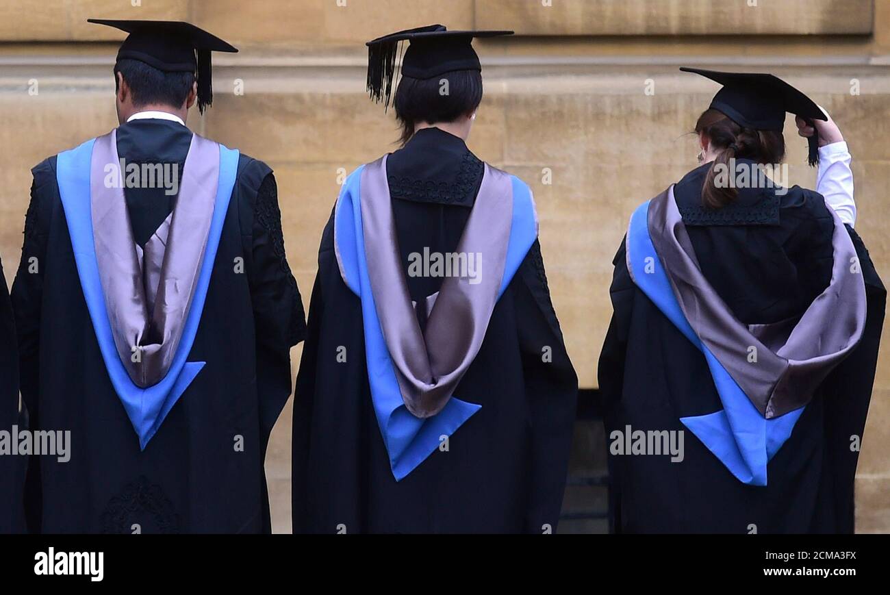 University graduates graduation ceremony oxford hi-res stock ...
