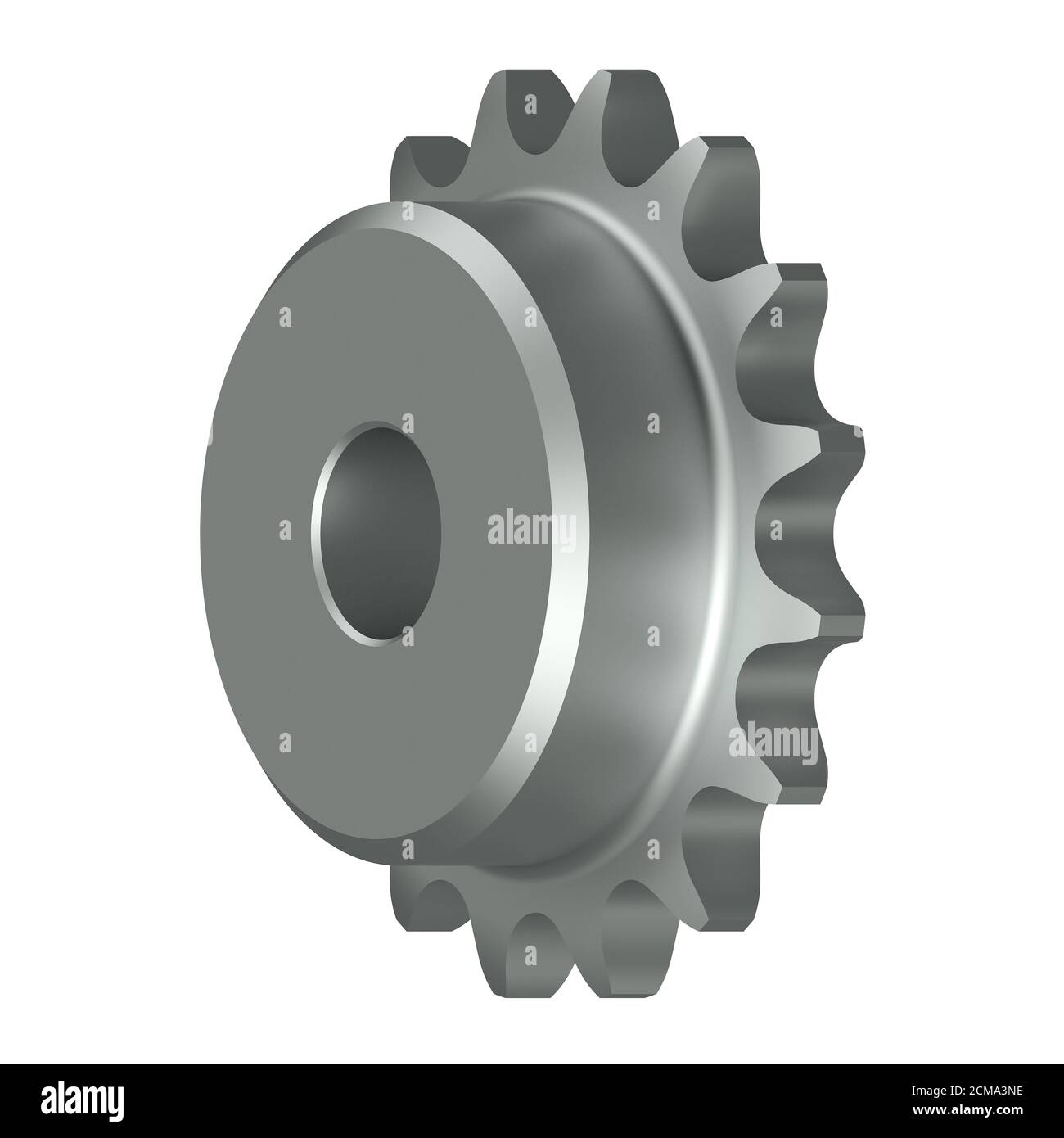 Simplex sprocket wheel. Machinery parts. 3D illustration Stock Photo ...