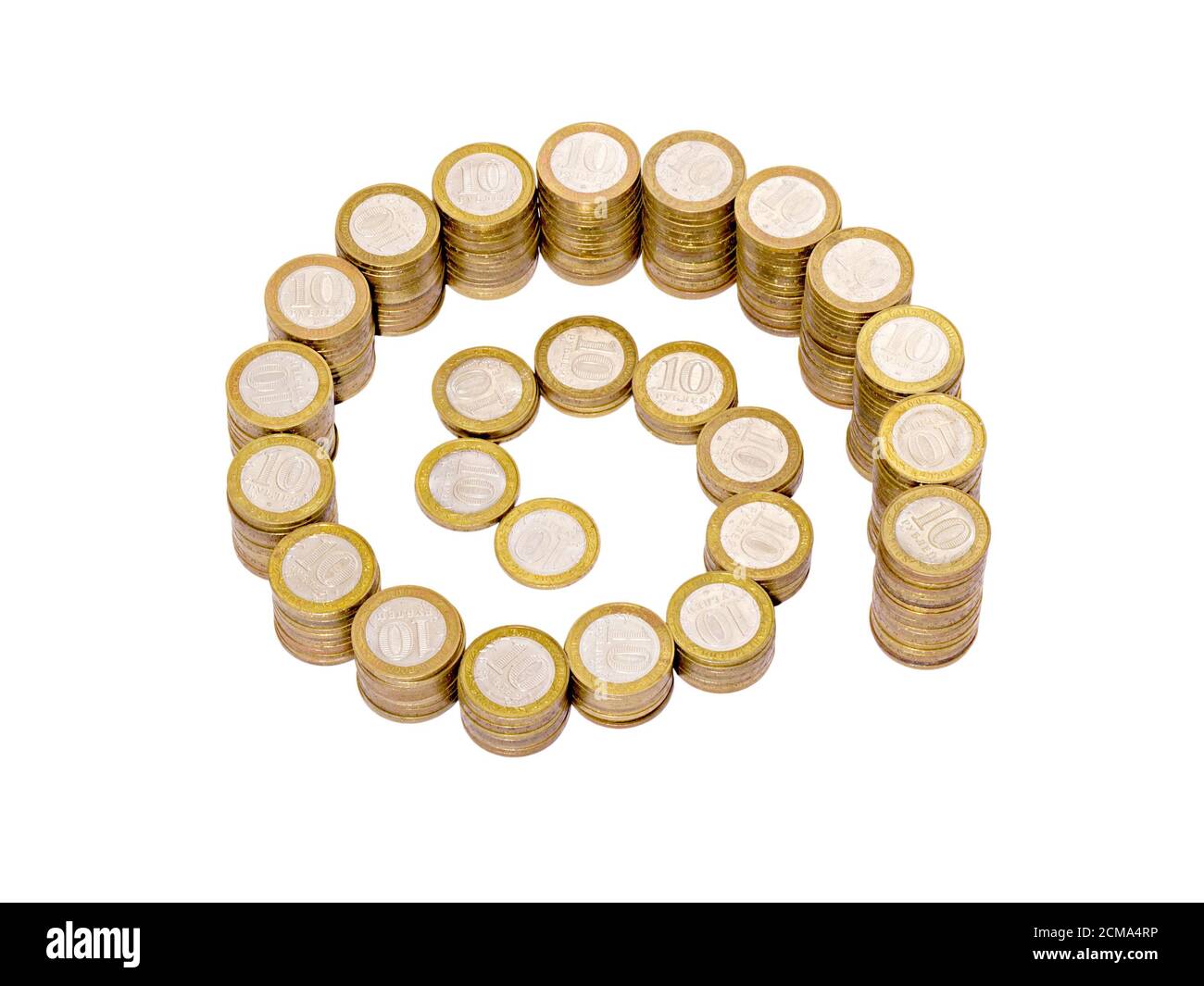 Pile of copper coins Cut Out Stock Images & Pictures - Alamy