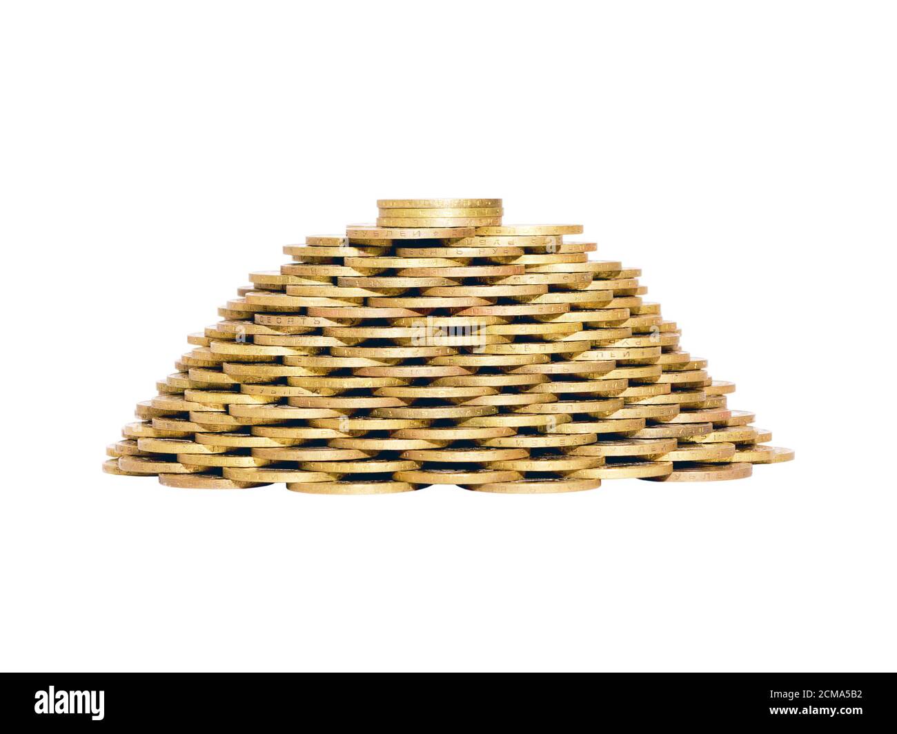 a pyramid of coins Stock Photo - Alamy