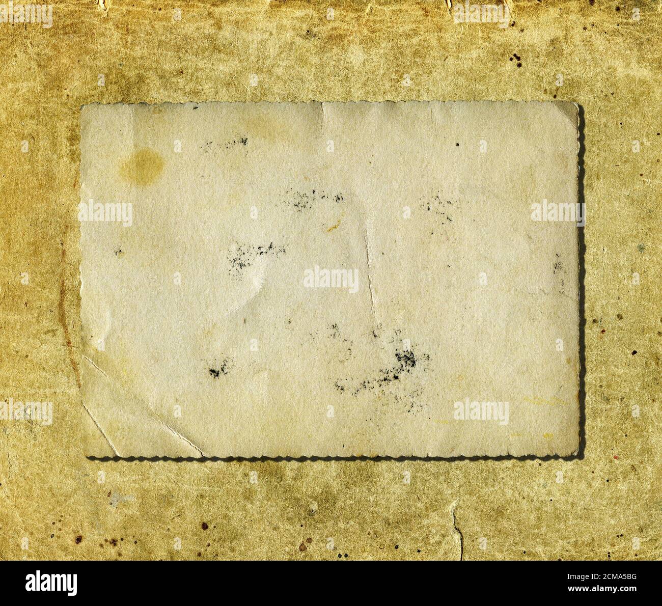 Stained dirty blank photo over grunge paper background Stock Photo - Alamy