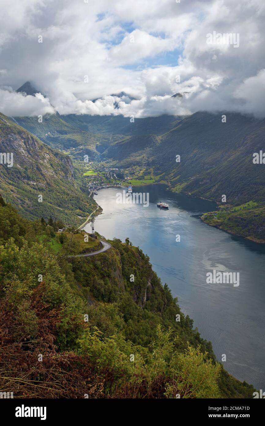 View of Geiranger Stock Photo - Alamy