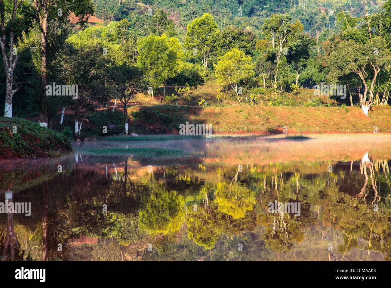Landscape view of myanmar countryside at pindaya, former Burma, Asia ...