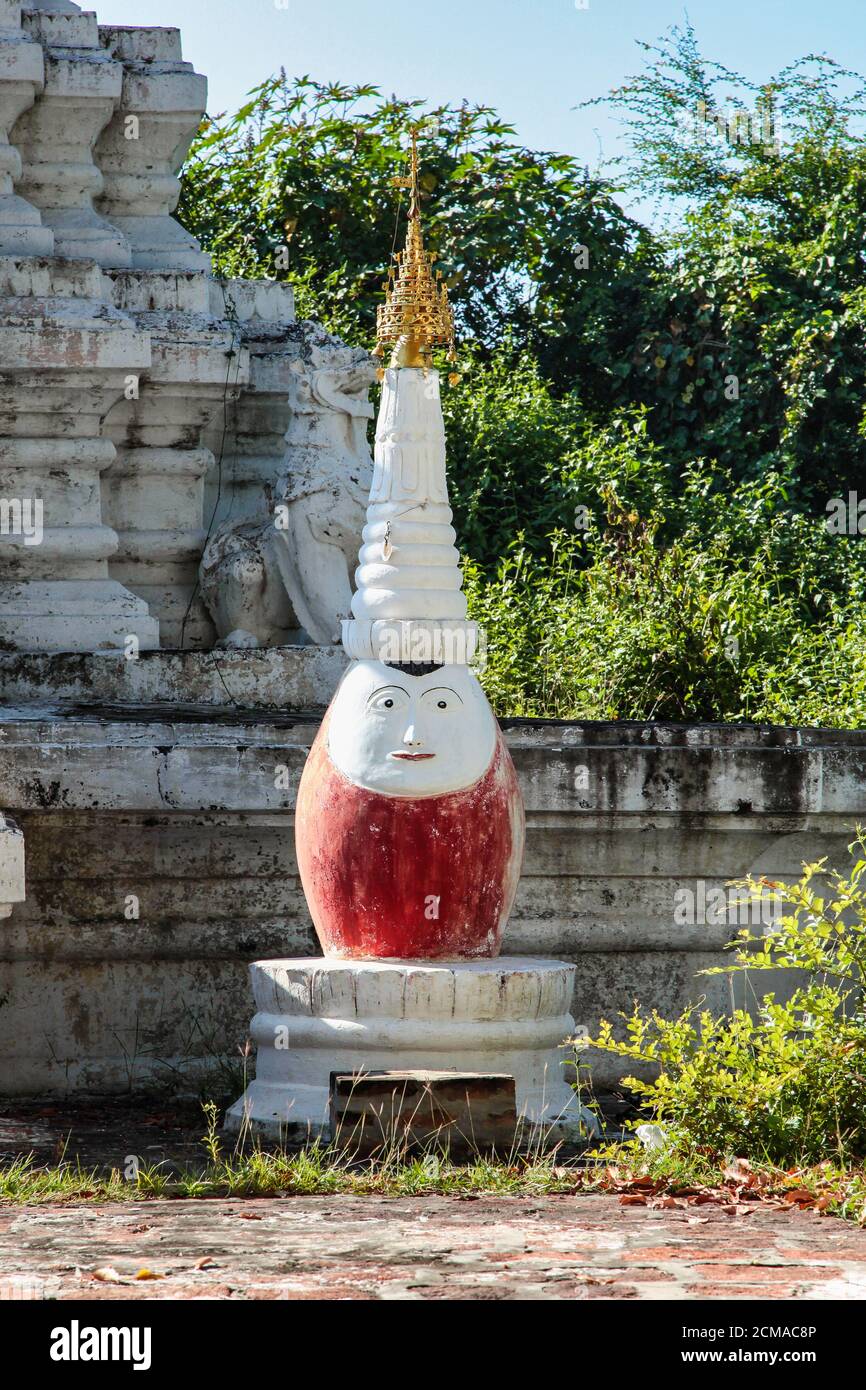 Ruins of the ancient kingdom of Ava Amarapura in Mandalay state Myanmar ...