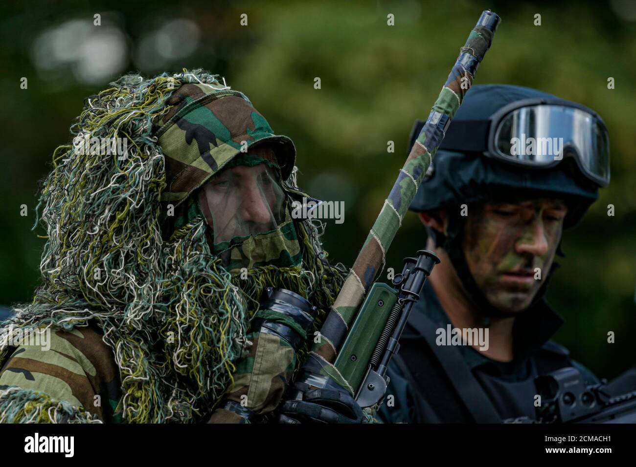 Members of the Bosnian anti terrorist police squad take part in an anti ...