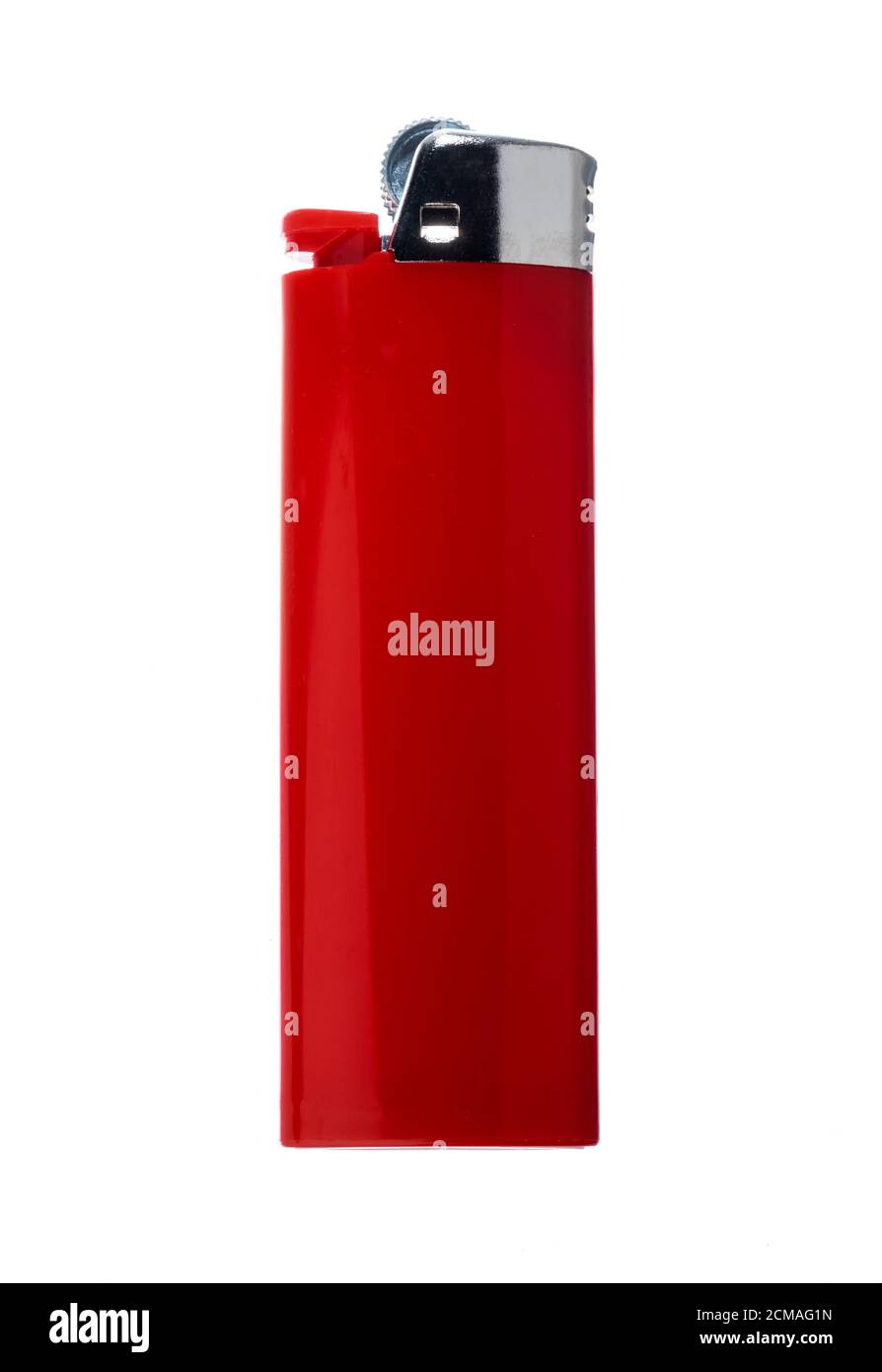 Plastic fire lighter isolated on white background Stock Photo - Alamy