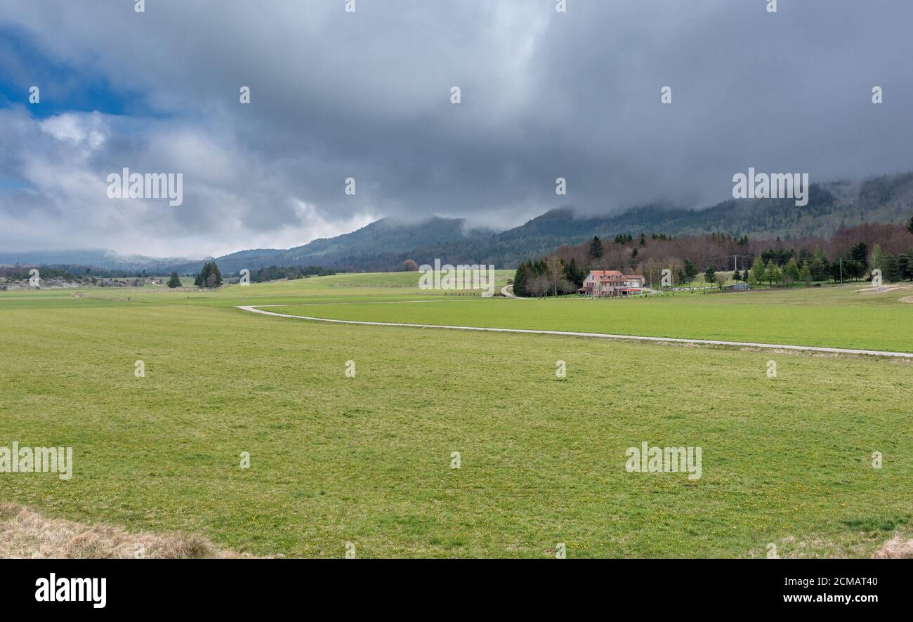 French countryside. Landscape on the plateau of Vercors Stock Photo - Alamy