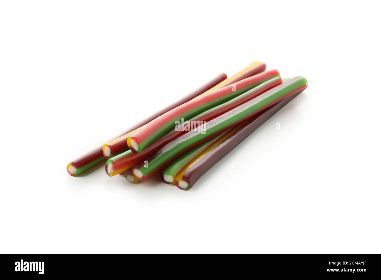 Long jelly candies isolated on white background Stock Photo - Alamy