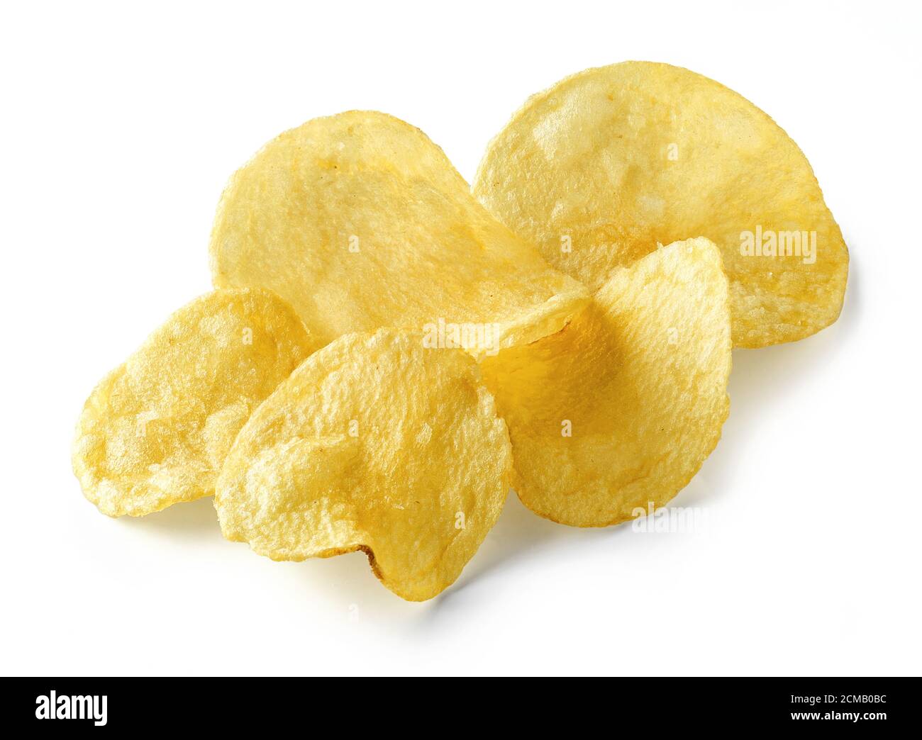 potato chips isolated on white background Stock Photo - Alamy