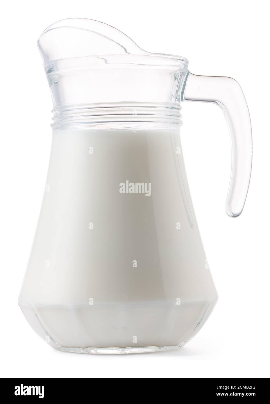 Glass milk jar isolated on white background Stock Photo - Alamy