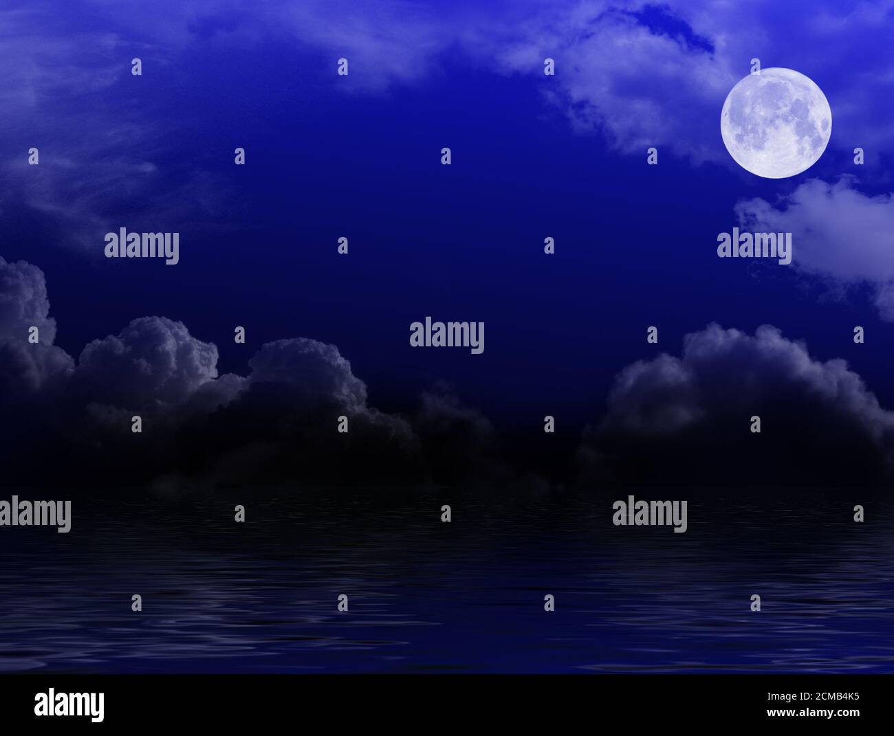 Night sky with clouds and moon Stock Photo - Alamy