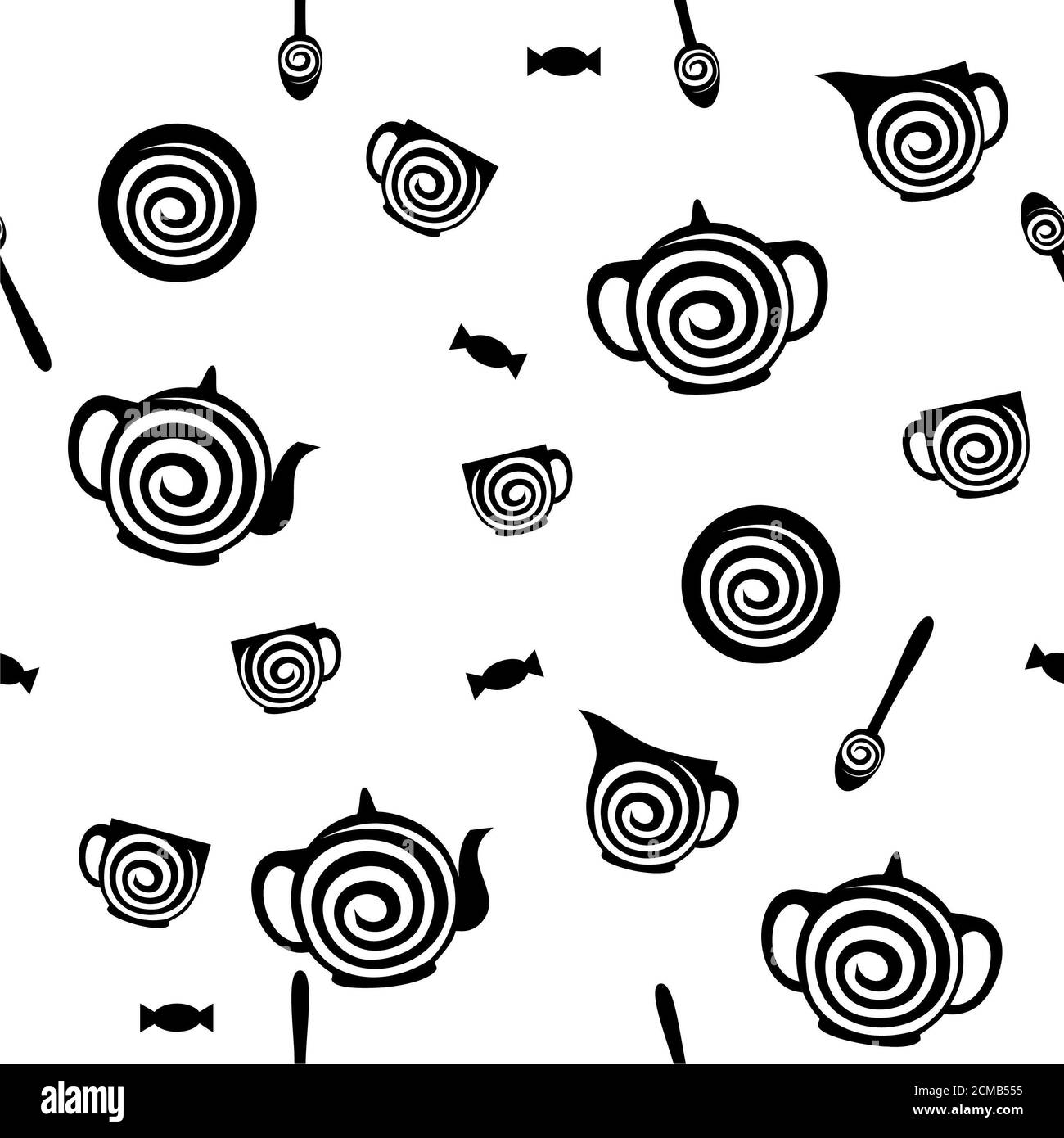 Seamless chocolate background Black and White Stock Photos & Images - Alamy