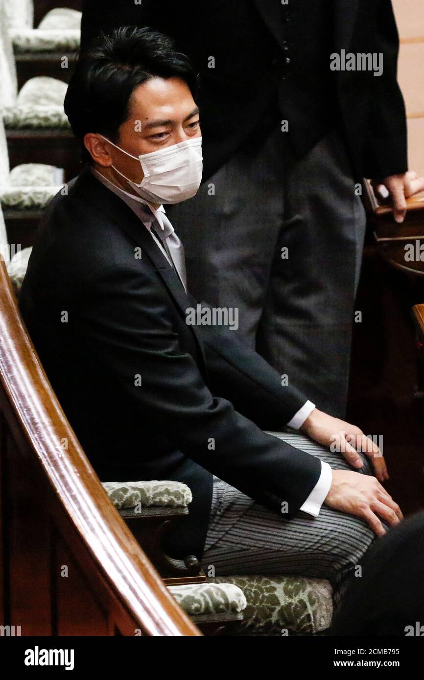 Tokyo, Japan. 17th Sep, 2020. Shinjiro Koizumi Environment Minister is ...