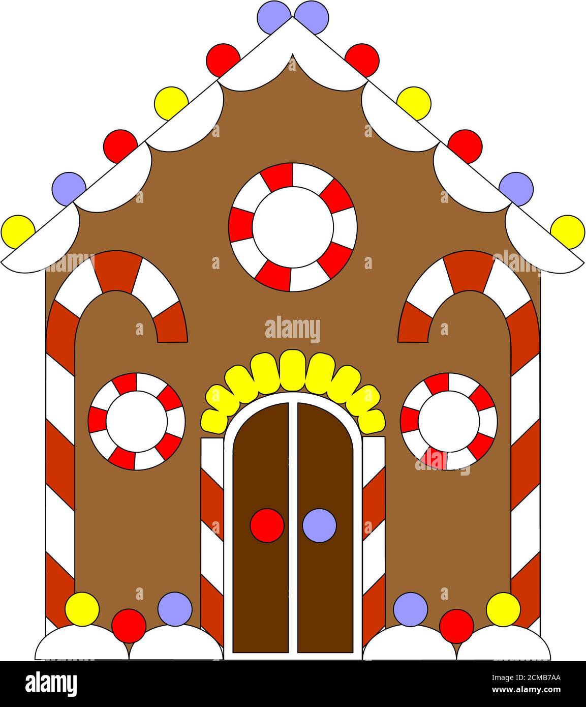 Gingerbread house color 02 Stock Photo - Alamy