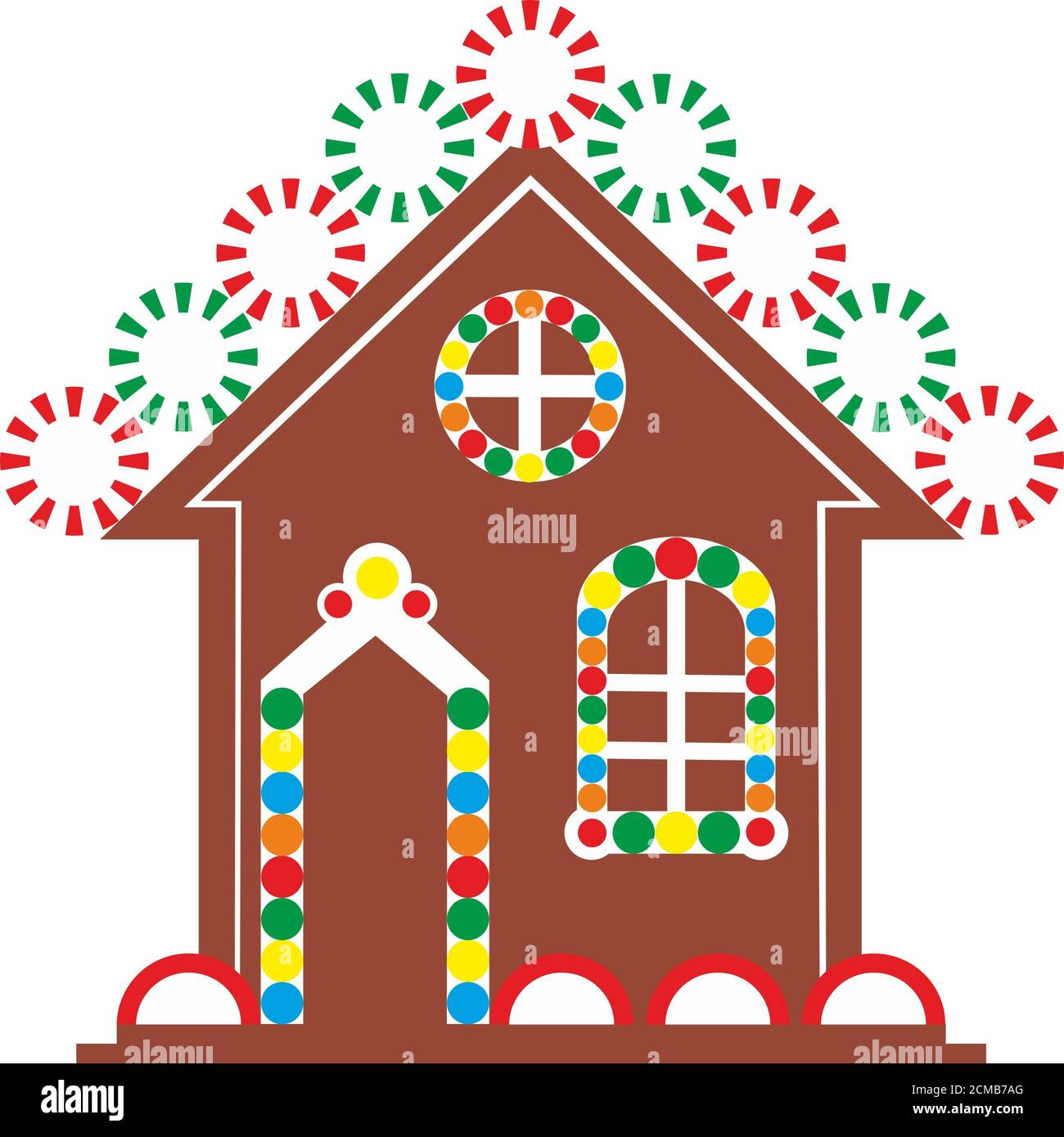 Gingerbread house color 03 Stock Photo - Alamy