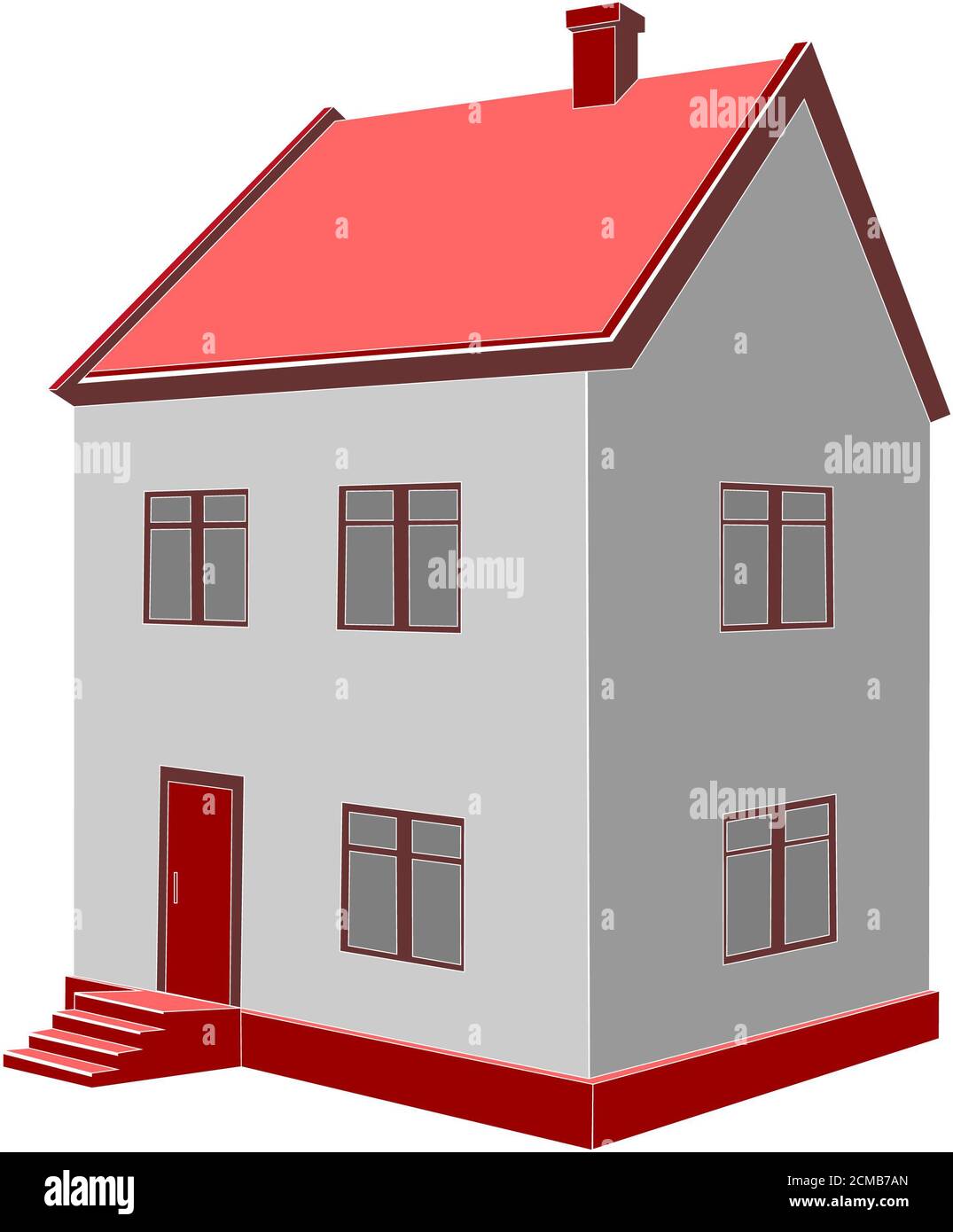 Two storey home Cut Out Stock Images & Pictures - Alamy