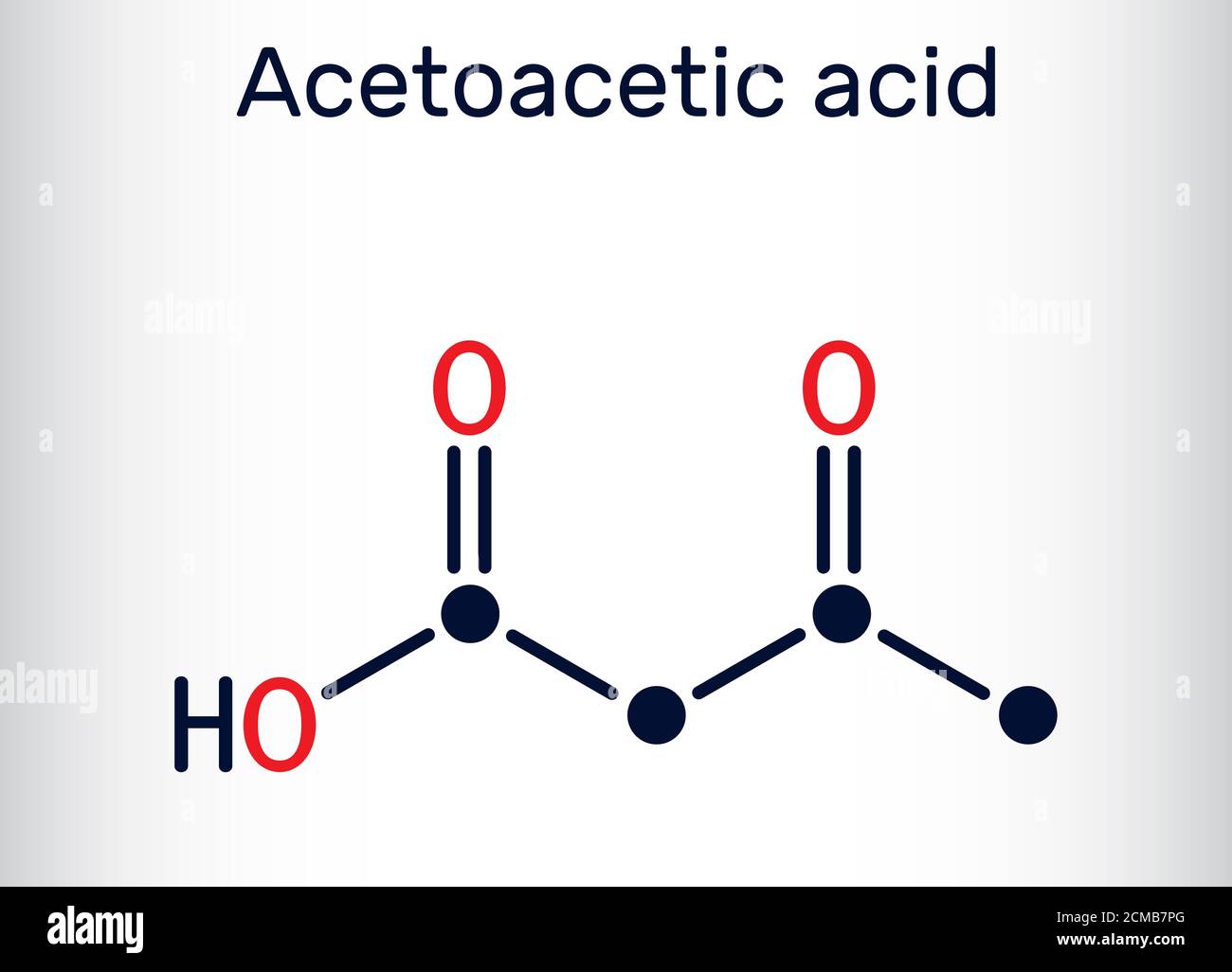 Acetoacetic acid, diacetic, oxobutanoic acid molecule. It is a ketone ...