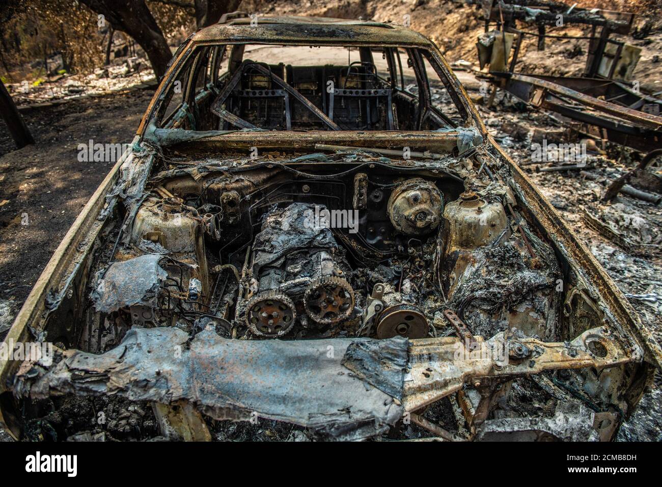BONNY DOON, CALIFORNIA - SEPTEMBER 16: A general view of destroyed ...